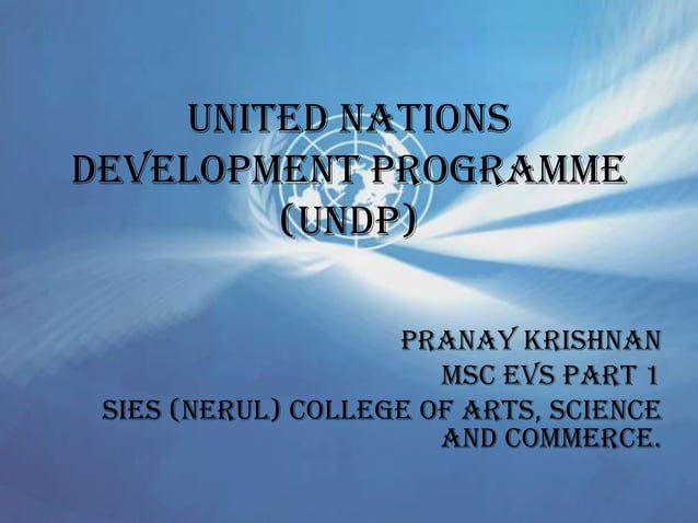 United nations development programme | PPTX