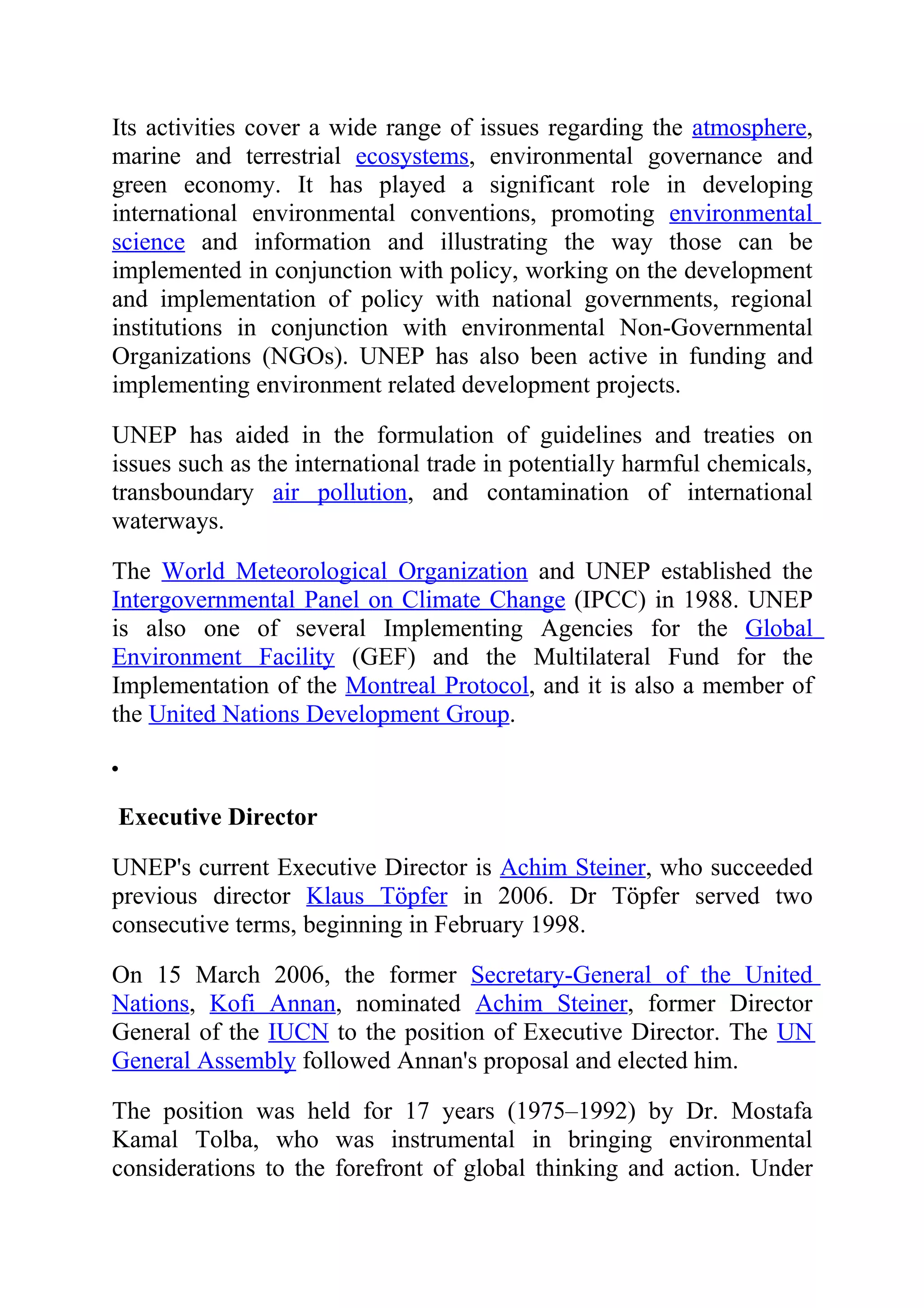 United nations environment programme | DOC