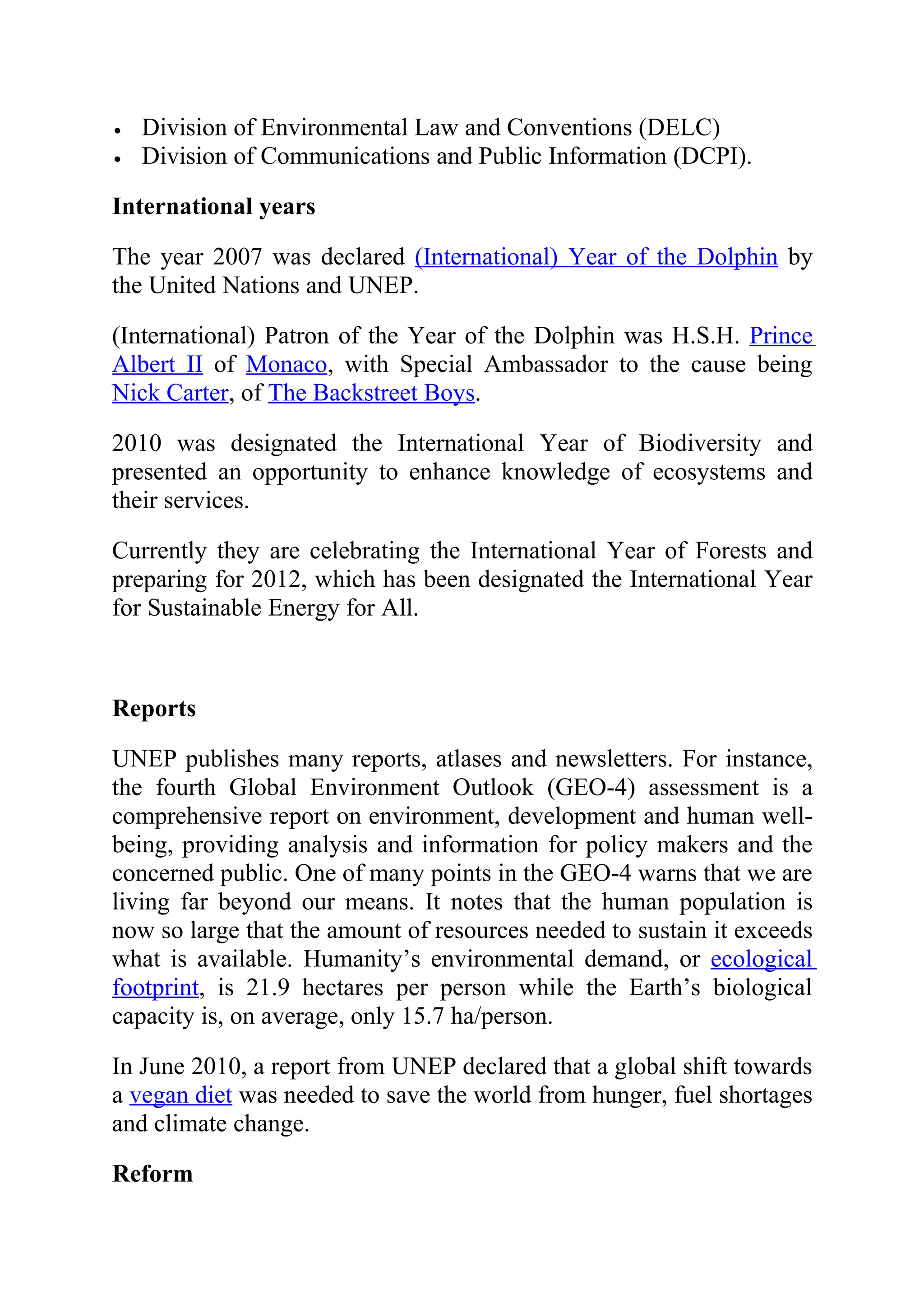 United nations environment programme | DOC