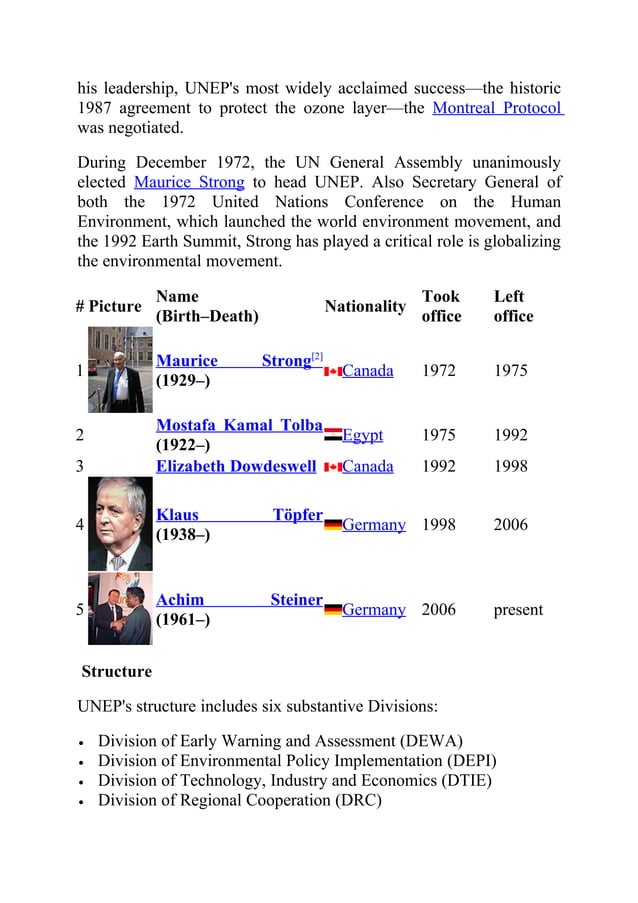 United nations environment programme | DOC