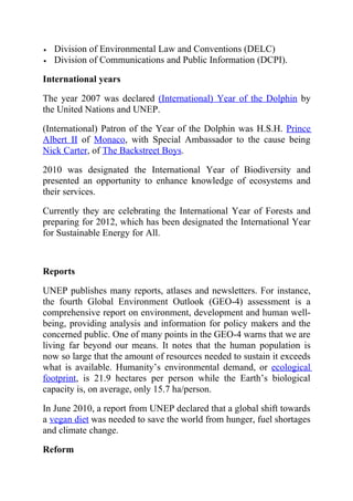 United nations environment programme | DOC