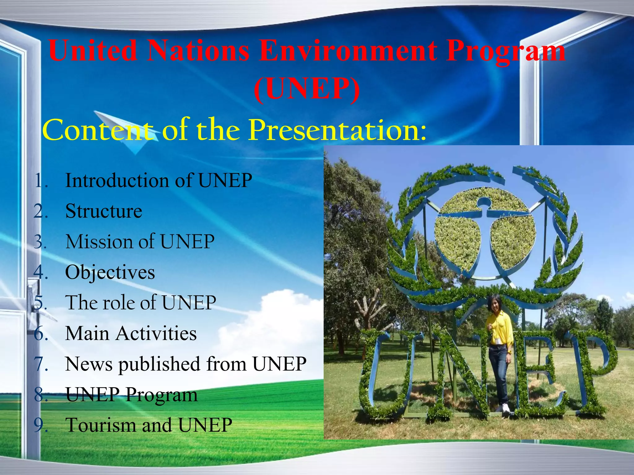United Nations Environment Program (UNEP)- Arifuzzaman Arif | PPT