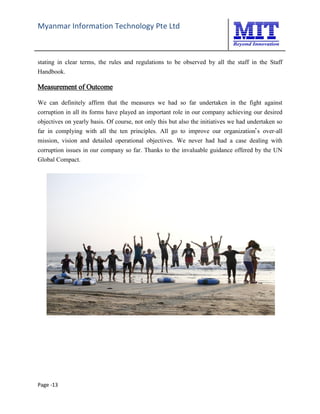 United Nations Global Compact (UN Global Compact)-Communication on progress | PPT