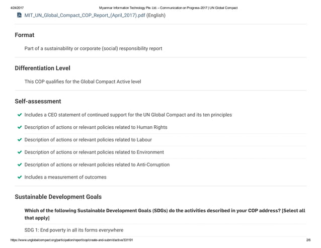 United Nations Global Compact (UN Global Compact)-Communication on ...