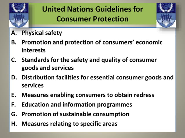 United nations guidelines for consumer protection | PPTX | Consumer ...
