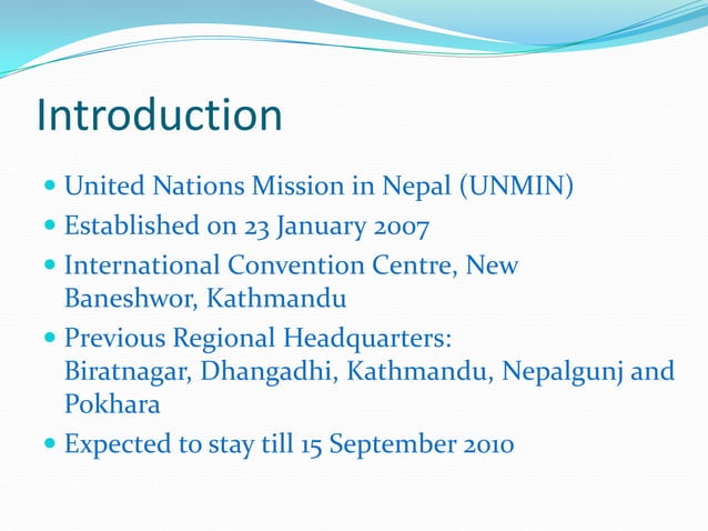 United nations mission in nepal | PPTX
