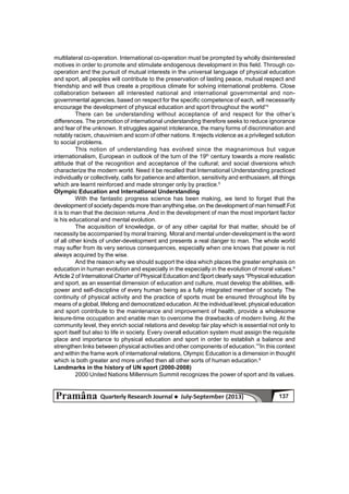 United nations, Olympism and International Understanding in Sports | PDF