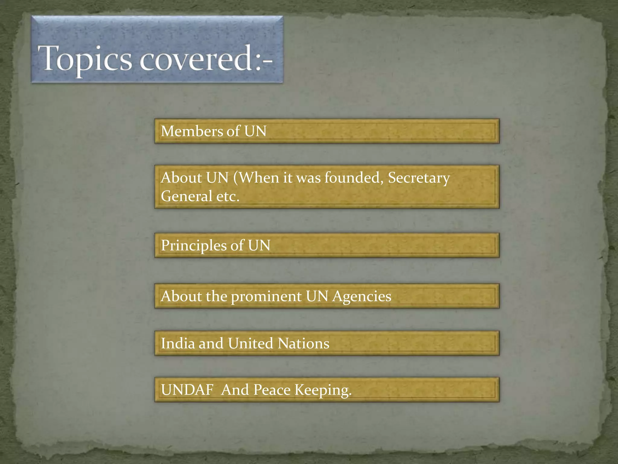 United nations organisation | PPTX