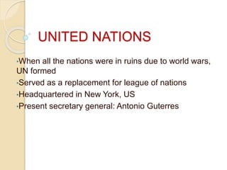 United nations (un) | PPTX | Law