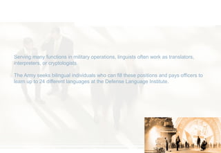 United states army linguist intelligence professionals | PPT