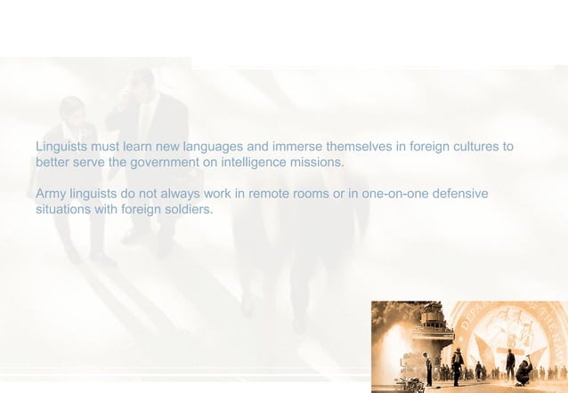 United states army linguist intelligence professionals | PPT