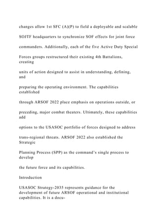 UNITED STATES ARMY SPECIAL OPERATIONS COMMAND USASOC.docx