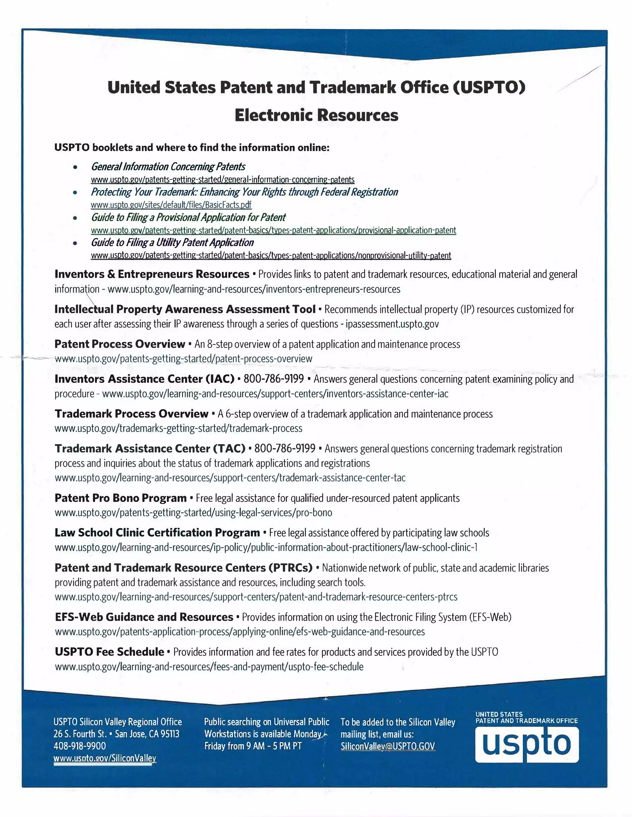 General Info Concerning Patents & Protecting Your Trademark [USPTO] | PDF