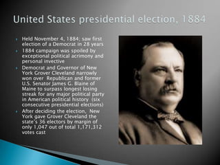 United States presidential elections of 1860-1928 | PPT