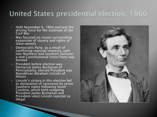 1860 Election Issues