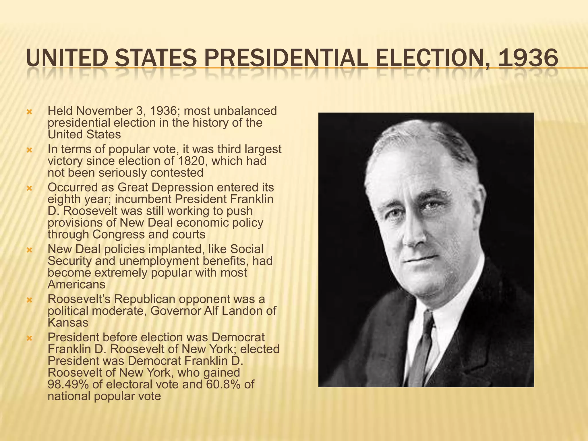 United States presidential elections of 1932-1964 | PPTX