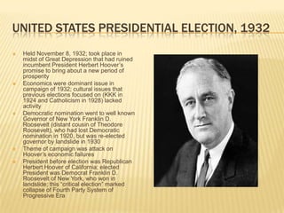 United States presidential elections of 1932-1964 | PPTX