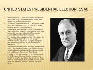 United States presidential elections of 1932-1964 | PPTX