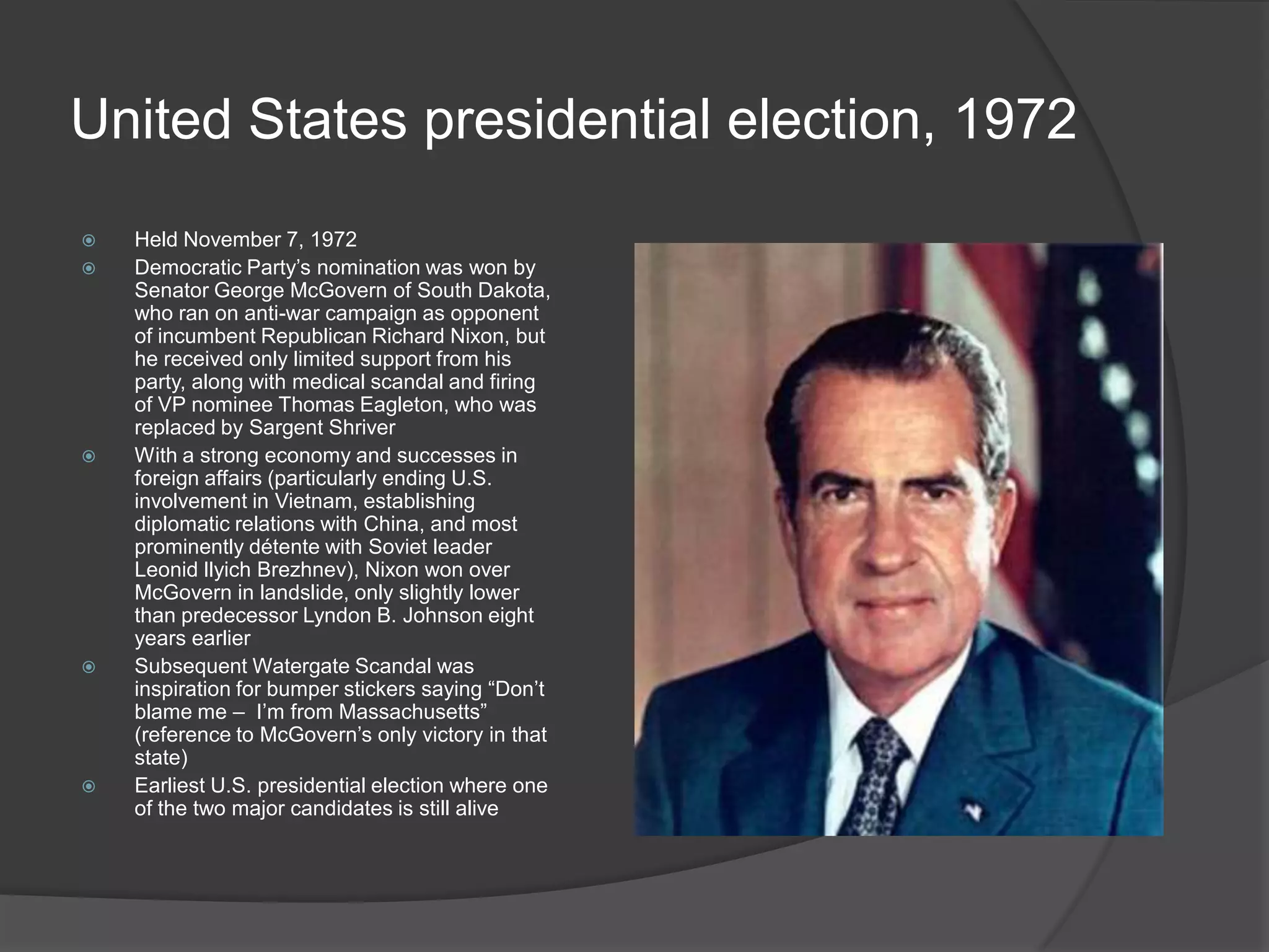 United States presidential elections of 1968-2012 | PPT