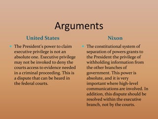 United states v. nixon | PPTX