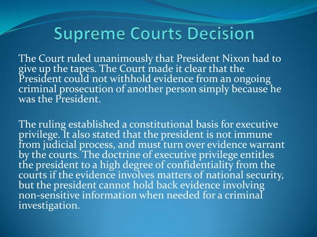 United states v. nixon | PPT