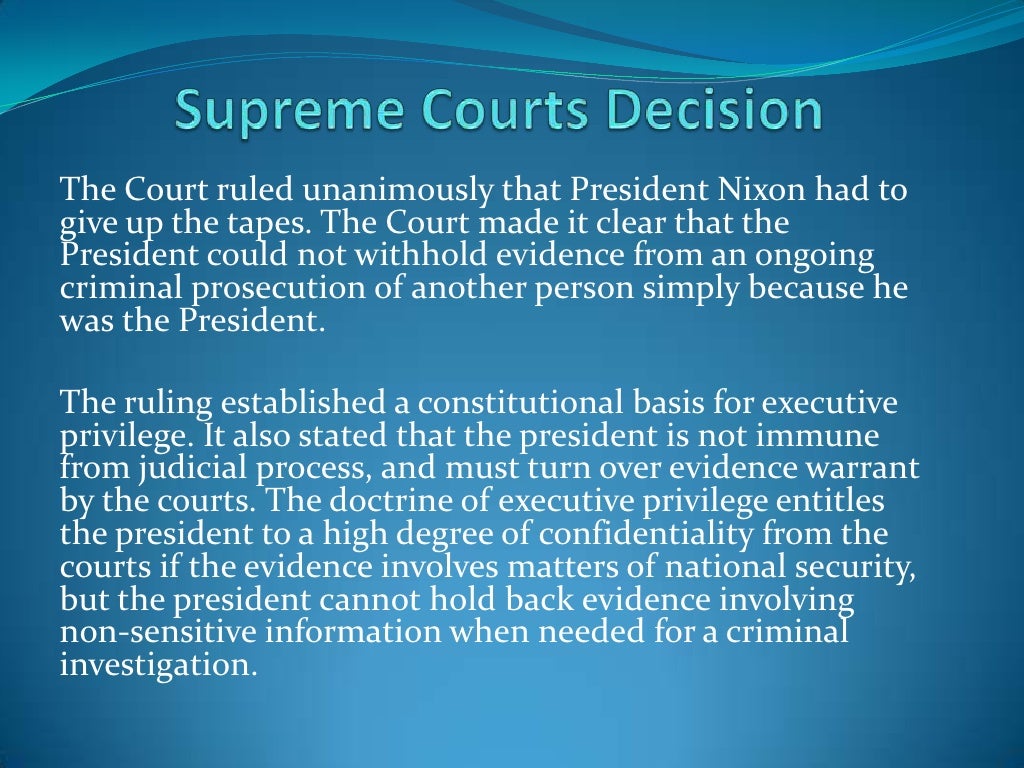 United states v. nixon