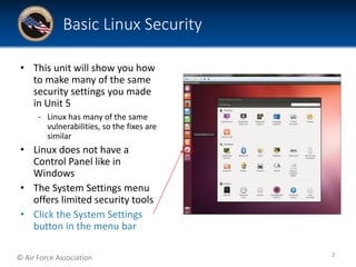 Unit+eight+ +ubuntu+security | PPT | Free Download