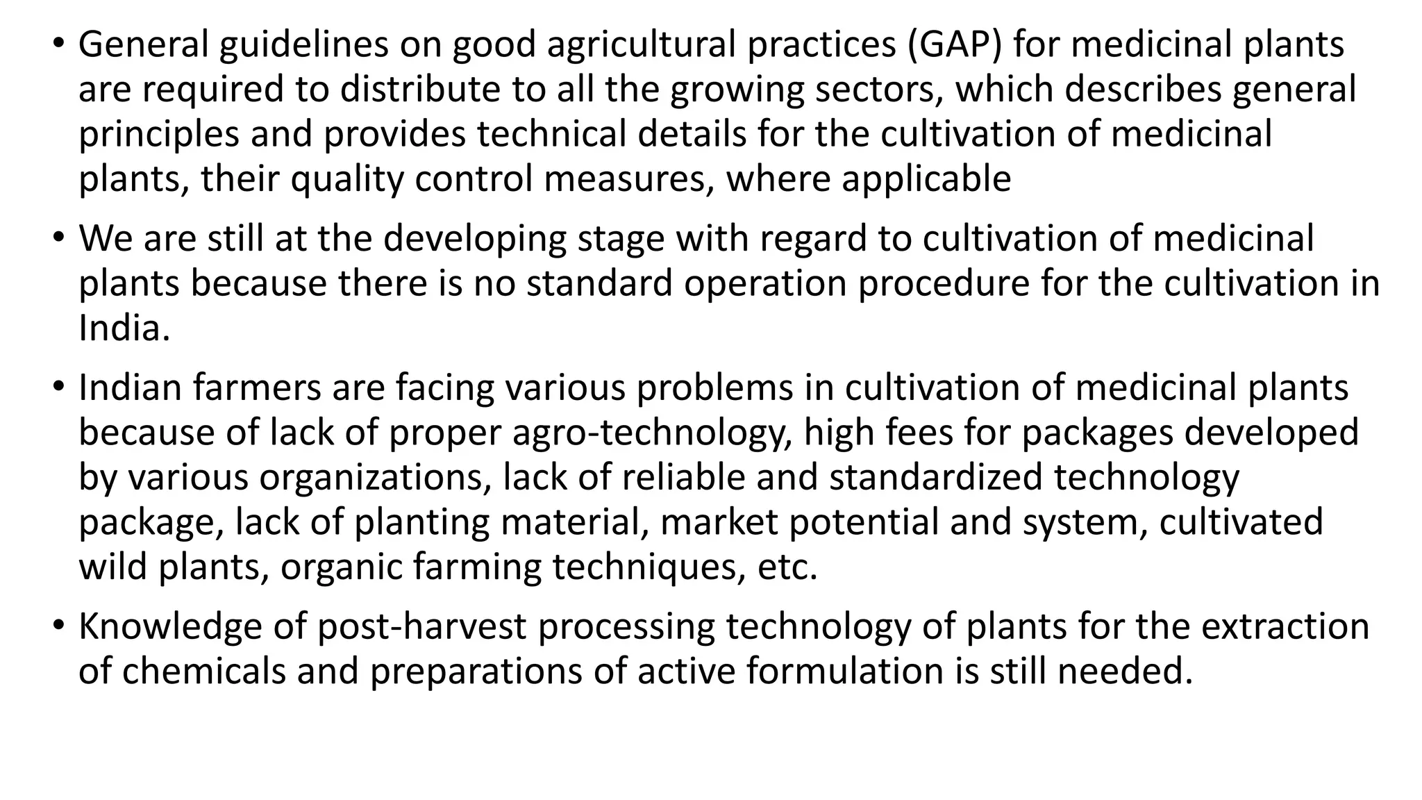Cultivation,collection, processing and storage of drugs of Natural ...