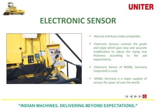 Uniter sensor paver finisher machine model vp 05 presentation | PPT