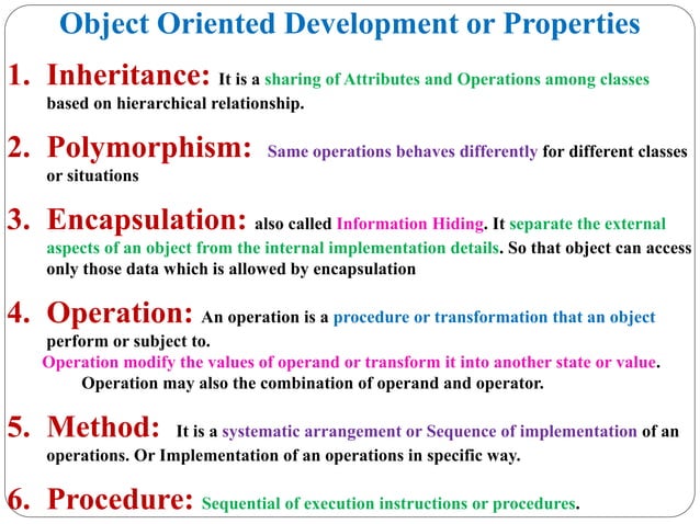 OOAD unit1 introduction to object orientation | PPTX
