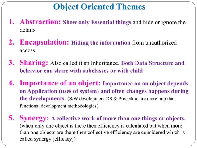 Ooad Unit1 Introduction To Object Orientation Ppt 2111