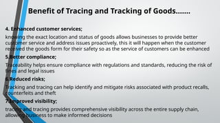 UNIT FIVE-TRACING AND TRACKING OF GOODS pptx | PPTX