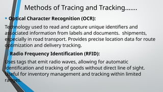 UNIT FIVE-TRACING AND TRACKING OF GOODS pptx | PPTX