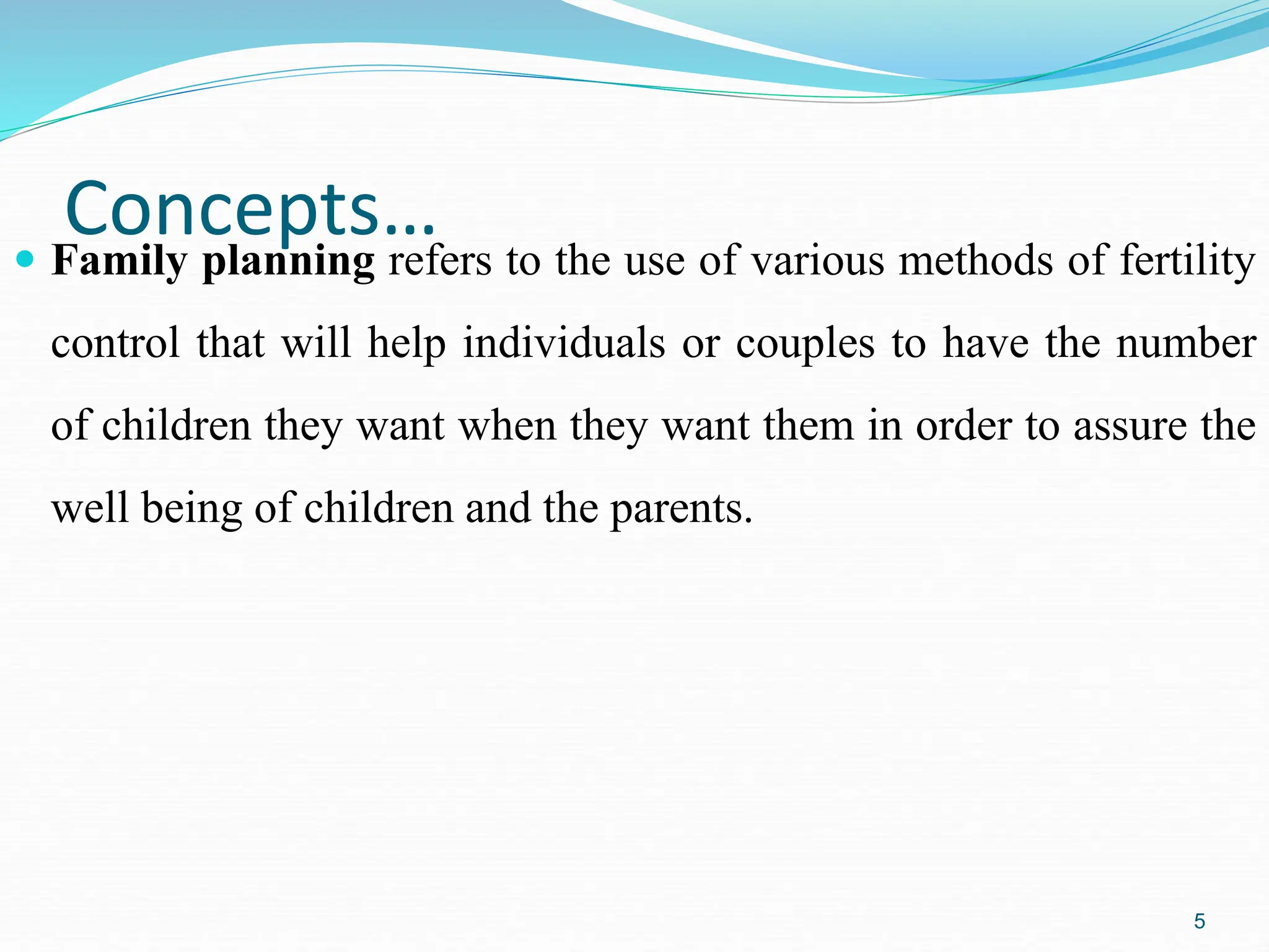 unit four : power point presentation on family planning.ppt