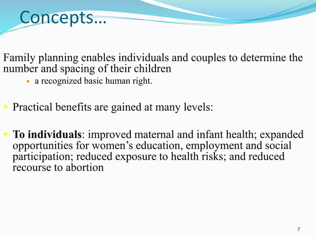 unit four : power point presentation on family planning.ppt | Pregnancy ...