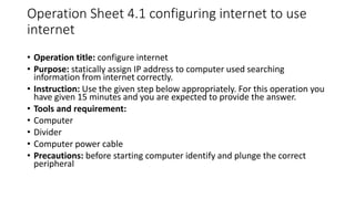 Connect a workstation to the internet ppt | PPTX