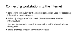 Connect a workstation to the internet ppt | PPT