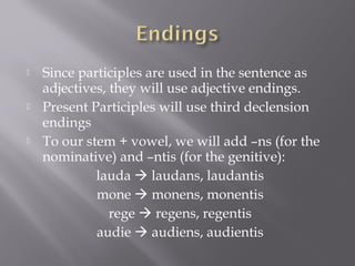 Unit Four Present Active Participles | PPT