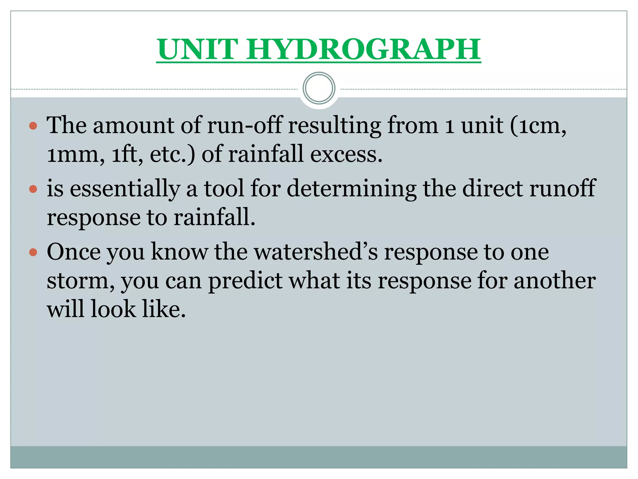 Unit hydrograph | PPTX