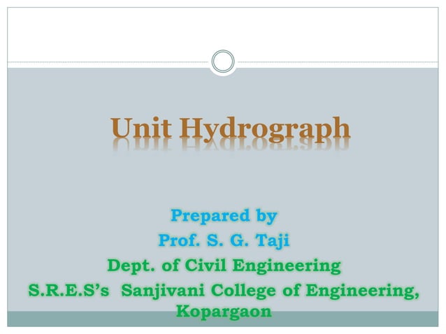 Unit hydrograph | PPTX | Weather | Science