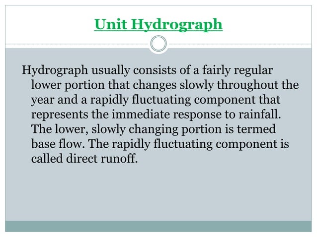 Unit hydrograph | PPTX | Weather | Science