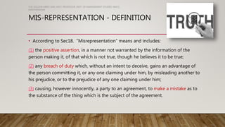 Mis-representation | PPTX