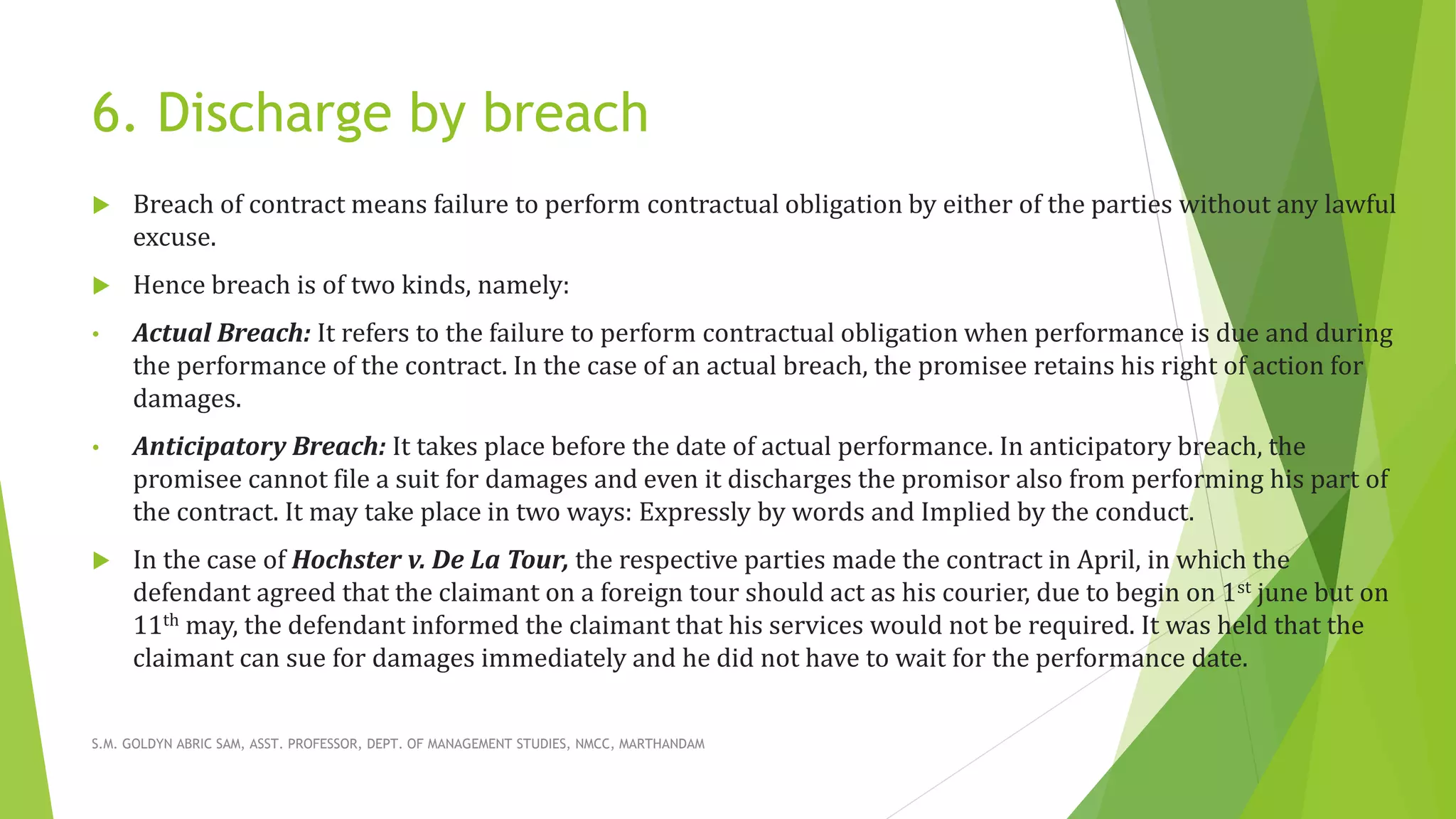 Discharge of Contracts | PPTX