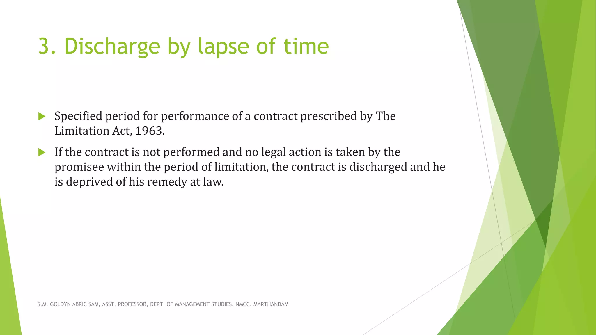 Discharge of Contracts | PPTX