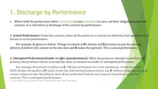Discharge of Contracts | PPTX | Law