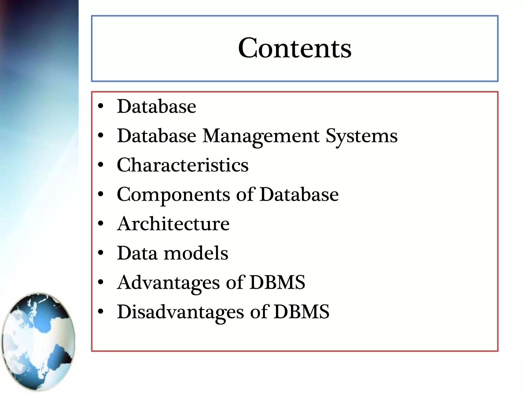 Introduction to RDBMS | PPTX