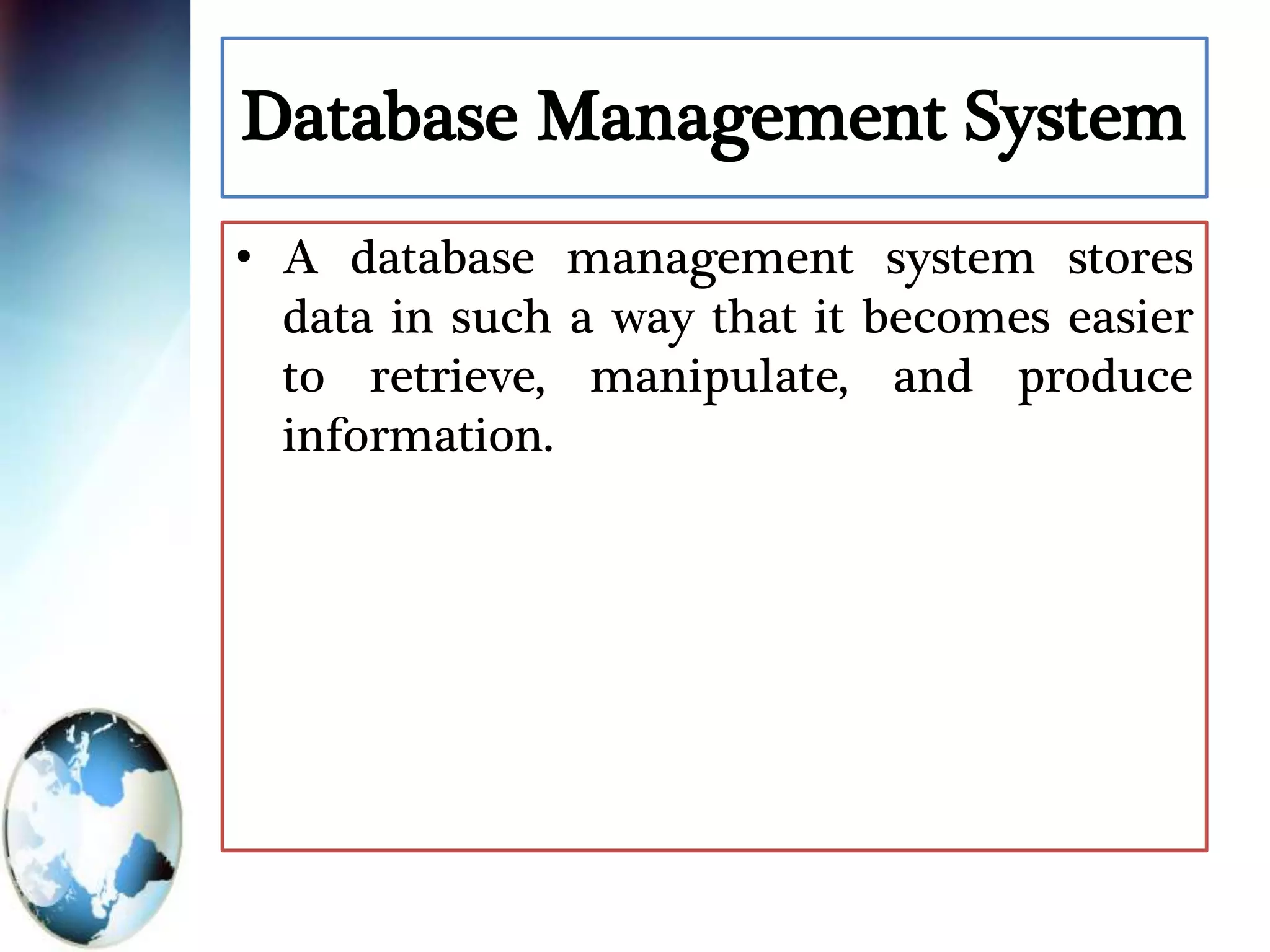 Introduction to RDBMS | PPTX