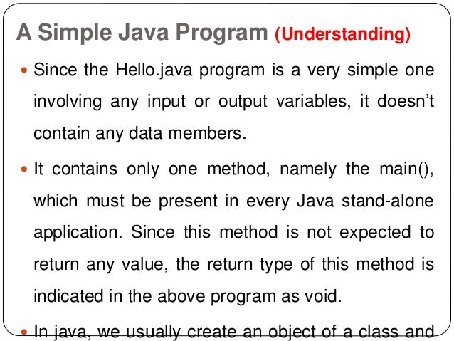 Basics of JAVA programming