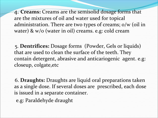 Drug Dosage Forms | PPT | Skin and Dermatology | Diseases and Conditions