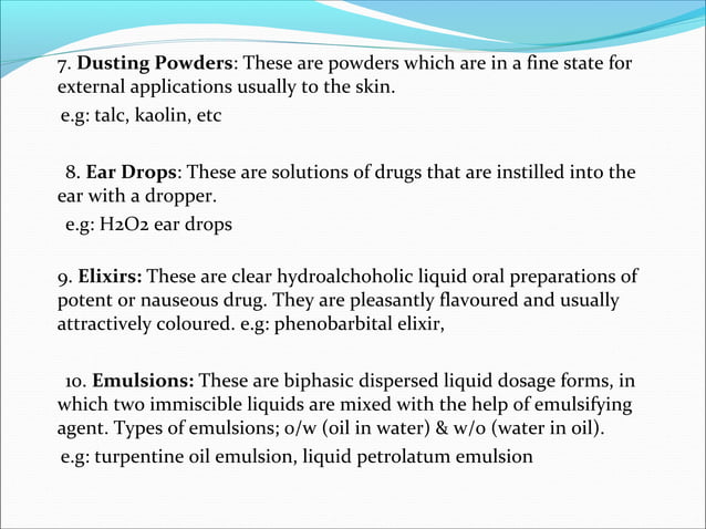 Drug Dosage Forms | PPT | Skin and Dermatology | Diseases and Conditions